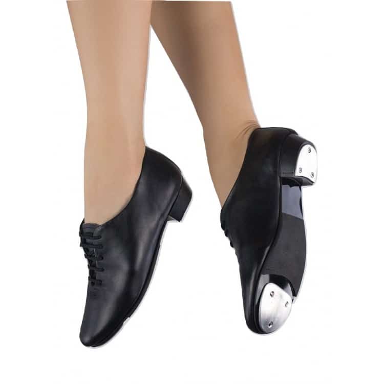 1st Position Junior Leather Lace Up Tap Shoe - Turning Pointe